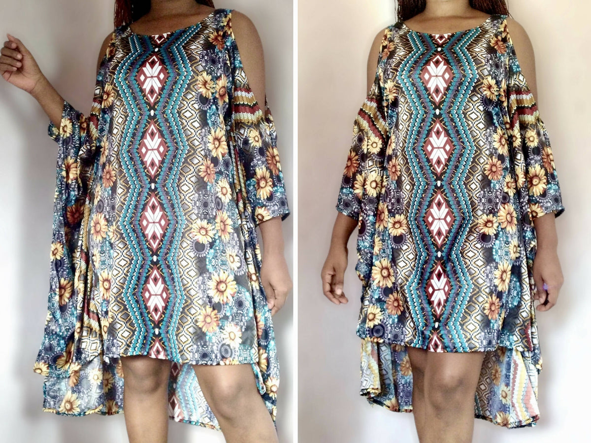 Cold Shoulder Kaftan Dress - PDF – IndiePatterns